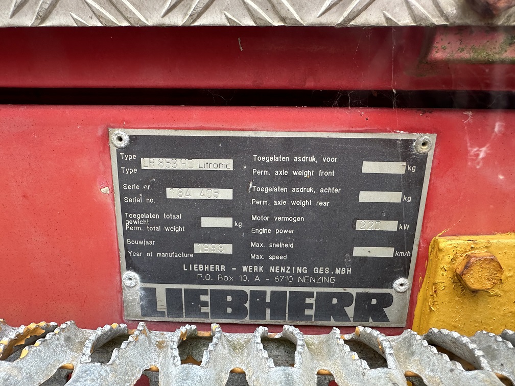 liebherr lr853hd | Hogeboom Machinery | Hogeboom Machinery